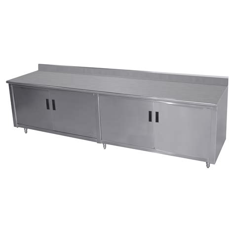 Advance Tabco Ehk Ss 247 X 84 Enclosed Work Table W Swing Doors 5