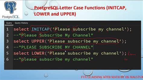 Postgresql String Case Functions Initcap Lower And Upper Fn With Real Life Examples In Hindi