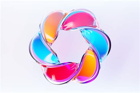 Premium Photo 3d Illustrationcolorfuk Torus On White Background