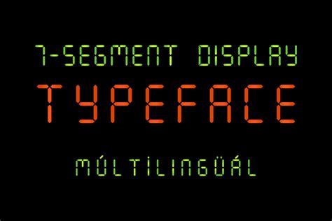 7 Segment Display Font Masterbundles