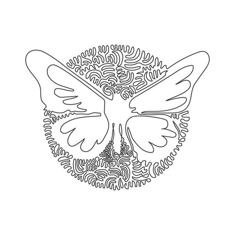 Continuous One Curve Line Drawing Of Insects With Large Wings Abstract