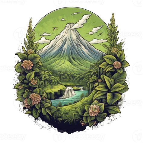 Mountains Adventures Tshirt Vector Isolated In Transparent Background AI Generated PNG