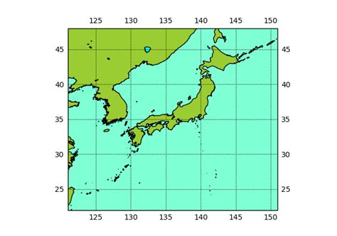 【python】 ベースマップ Cartopyの導入 ふシゼン