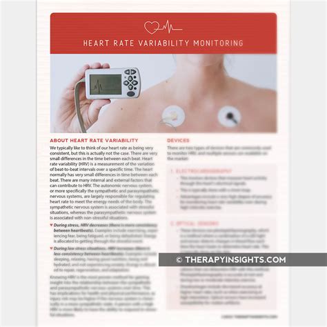 Heart Rate Variability Monitoring Adult And Pediatric Printable Resources For Speech And