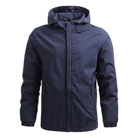 Funicet Mens Lightweight Waterproof Rain Jacketshell Hooded Outdoor