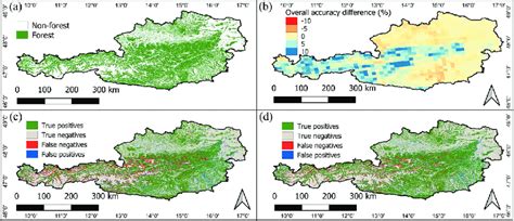overview of the results of the forest mapping algorithm a reference