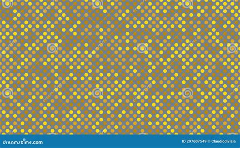Texturized Golden Dots Over Gray Background Stock Illustration