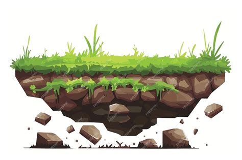 Premium Vector A Drawing Of A Grass Field With A Pond In The Middle