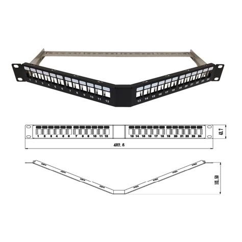 Giga Maxx 19 Angled 1U FTP Patch Panel With Back Bar 24 Port Empty Shopee Singapore