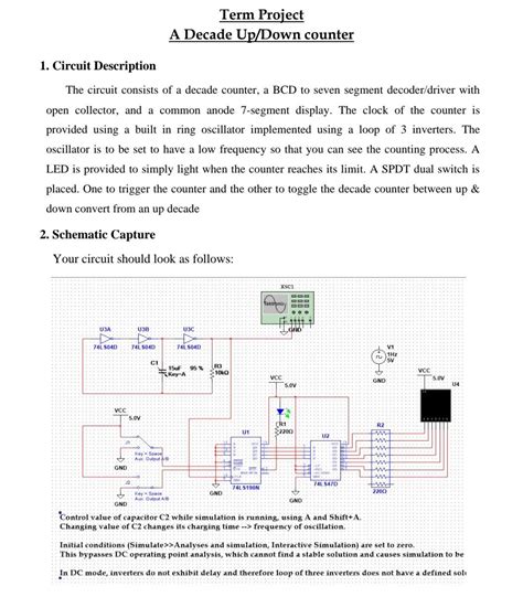 Term Project A Decade Up Down Counter 1 Circuit Chegg Com