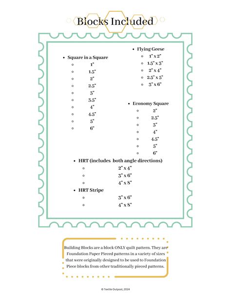 Building Blocks PDF Quilt Pattern Digital Download Foundation Paper Pieced Block Templates Etsy