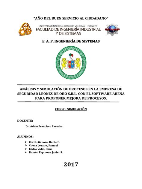 Informe Final Simulación Pdf Simulación Software