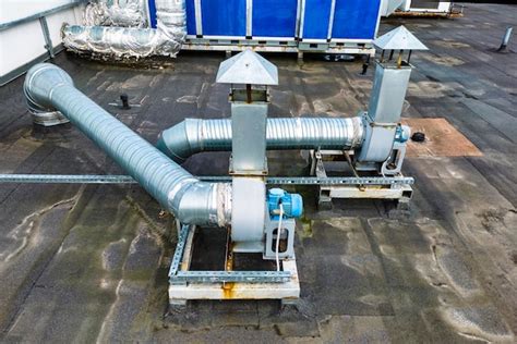 Premium Photo Ventilation And Air Conditioning System On The Roof Of