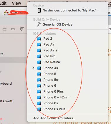 Xcode7 2 Different List Of IOS Simulator Xcode 7 1 And Xcode 7 2