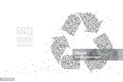 개요 기 광장 상자 픽셀 패턴 재활용 기호 환경 보존 개념 디자인 복사 공간 벡터 Eps 10 흰색 바탕에 검은 색 그림 0명에 대한 스톡 벡터 아트 및 기타 이미지