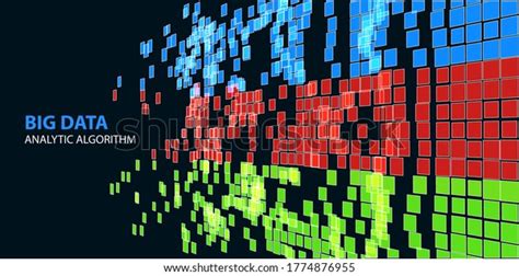 Big Data Abstract Background Algorithm Analyzing Stock Vector Royalty Free