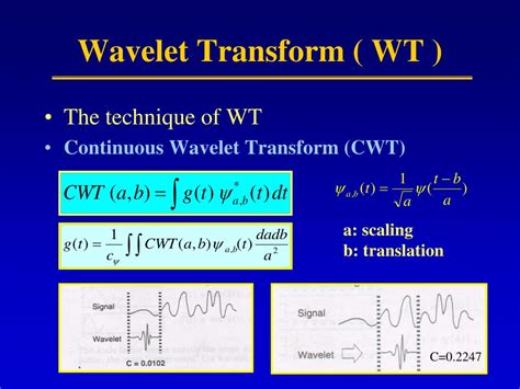 Ppt Wavelet Transforms Wt Introduction And Applications