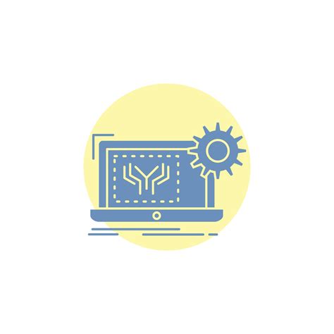 Blueprint Circuit Electronics Engineering Hardware Glyph Icon