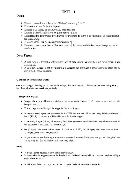 Module 1 Ds Notes Unit 1 Data Data Is Derived From The Word