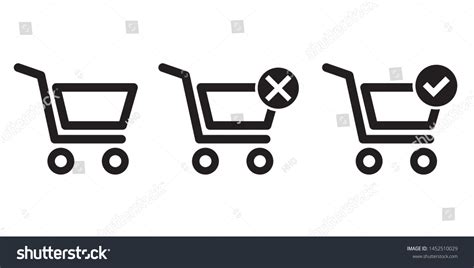 shop carts vector set isolated icons vector de stock libre de