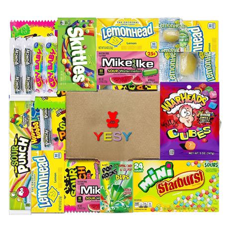Sour Candy Variety Box 30 Count Bulk Pack Of Super Sour Favorites Skittles Warheads Sour