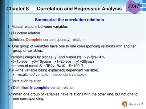 Ppt Chapter 8 Correlation And Regression Analysis Powerpoint