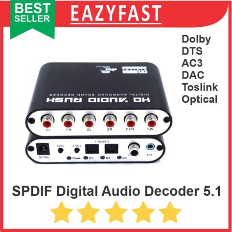 Jual Digital Audio Decoder 5 1 Dac Converter Spdif Dolby Ac3 Dts Toslink Shopee Indonesia