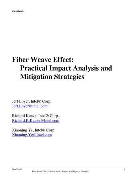 Fiber Weave Effect Practical Impact Analysis And Mitigation Strategies Pdf Intel