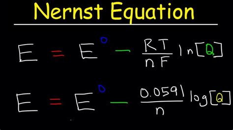 Nernst Equation Explained In Chemistry