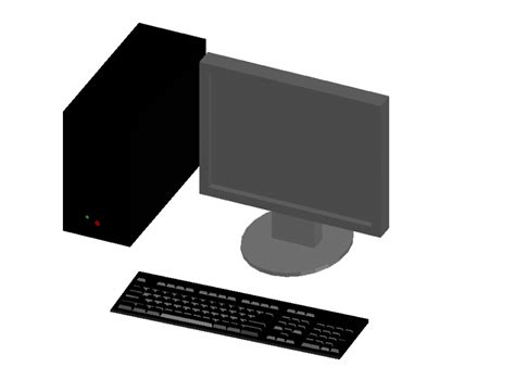 Simple Designed Computer D Model Dwg Format Thousands Of Free CAD Blocks