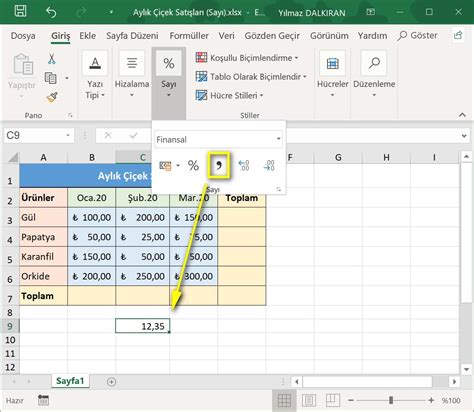 Veri Tipi Ve Sayı Biçimleri Temel Düzey Excel Dersleri