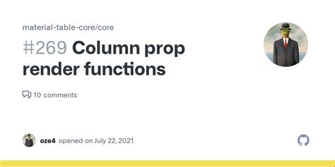 Column Prop Render Functions Issue Material Table Core Core Github