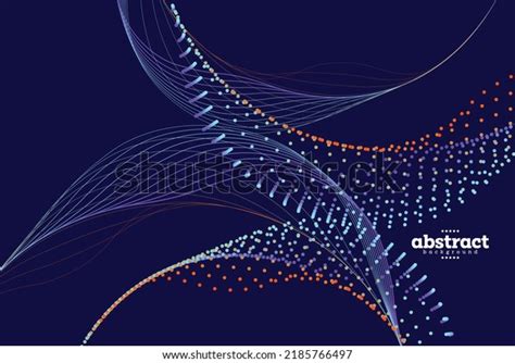 Flowline Halftone Curve Genetic Theme Science Stock Vector Royalty