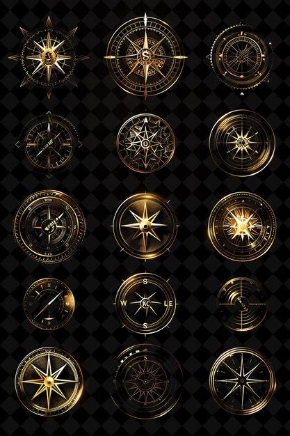 A Set Of Different Types Of Compass And Compass Premium AI Generated PSD
