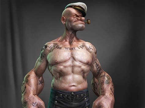 Wallpaper Popeye In Real Man