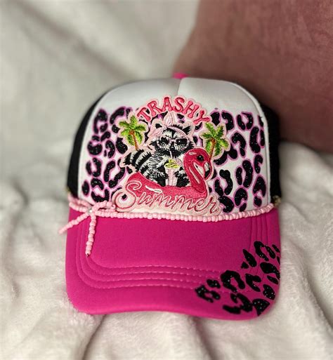 Trashy Summer Trucker Hat With Chain Etsy