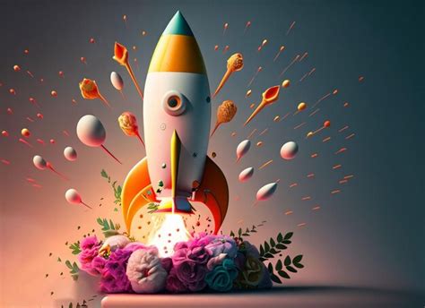Premium AI Image Rocket Launching Concept With New Ideas