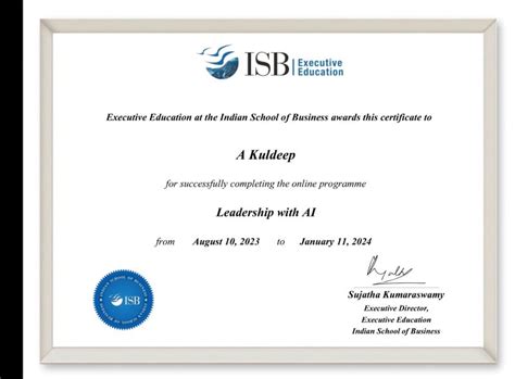 A Kuldeep On Linkedin Happy And Humbled To Inform Successful Completion Of My Executive 17