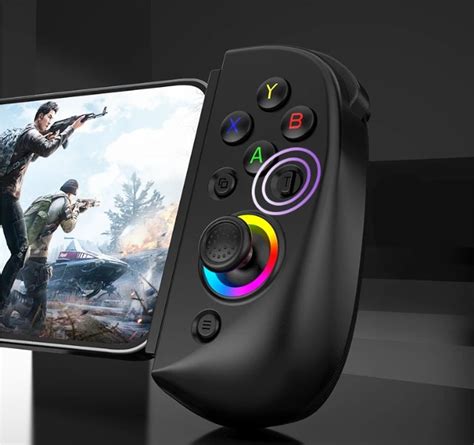 D Stretchable Game Controller Rgb Light Bt Telescopic Joystick Controller Mobile Phone Gamepad
