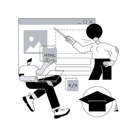 Premium Vector Web Development Courses Abstract Concept Vector Illustration