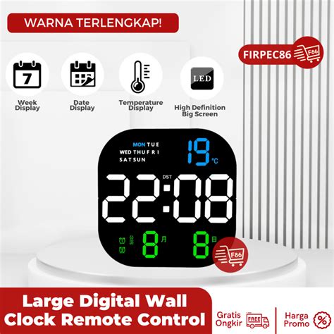 Jual Jam Dinding Digital Led Layar Besar Tampilan Hari Tanggal Jam Led