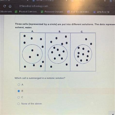 [free] Three Cells Represented By A Circle Are Put Into Different Solutions The Dots