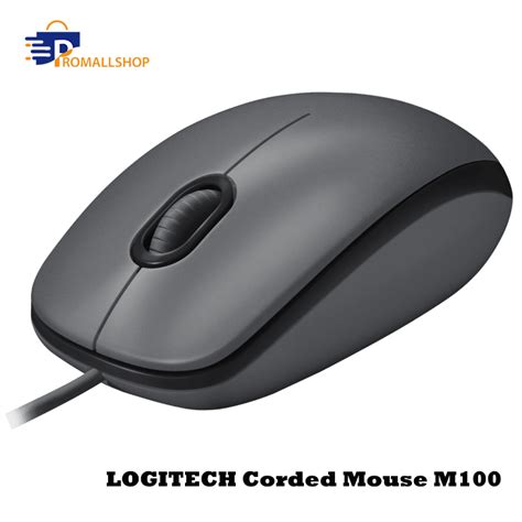 Logitech M100 Grey Corded Usb Mouse Reliable And Easy