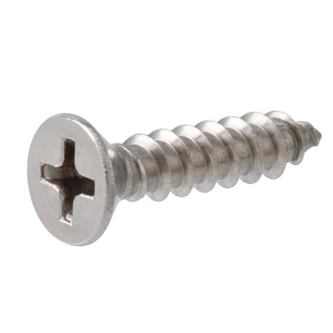 Everbilt 12 3 In Phillips Flat Head Sheet Metal Screws 10 Pack