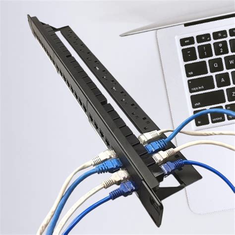 Cat6E RJ45 24port Patch Unshielded Panel UTP 1U Black With Shelf ETL