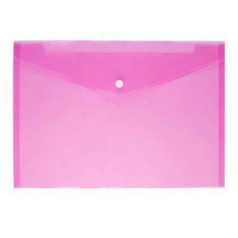 Plastic Button File Folder Pink Size A4 At Rs 15 Piece In Dehradun