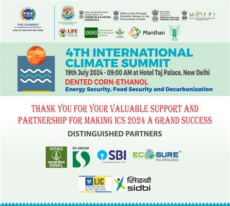 Phdcci Thanks Partners For Climate Summit Phd Chamber Of Commerce And