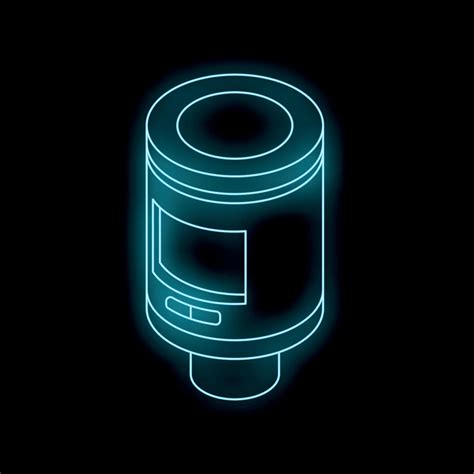 Blue Glowing Neon Line Bioreactor On Black Background 52633309 Vector