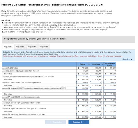 Problem Static Transaction Chegg