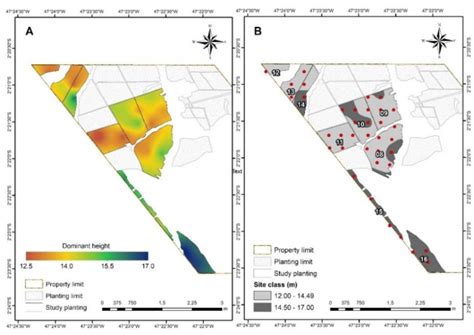 Kriging Map And Uncertainty Map Showing The Gradient Of Dominant Height